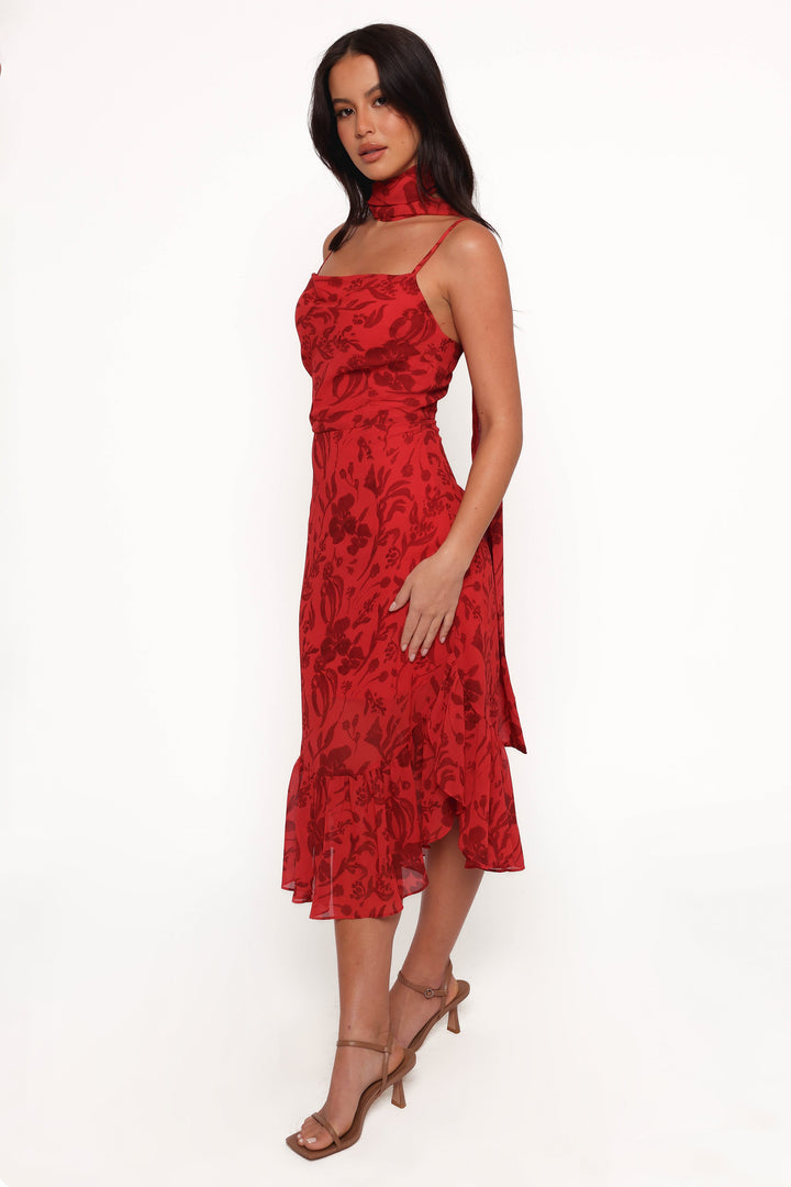 Francesca Midi Dress - Red Floral - Petal & Pup USA