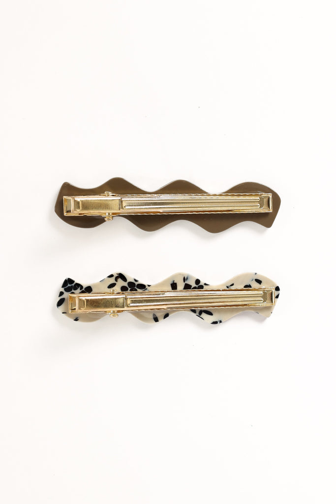 Cheri Hair Clips - Brown - Petal & Pup USA