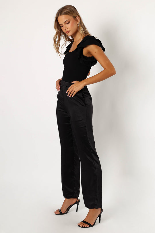 Novalee Satin Pant - Black - Petal & Pup USA