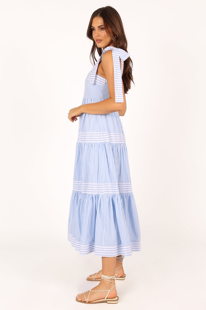 Bella Maxi Dress - Blue Stripe - Petal & Pup USA