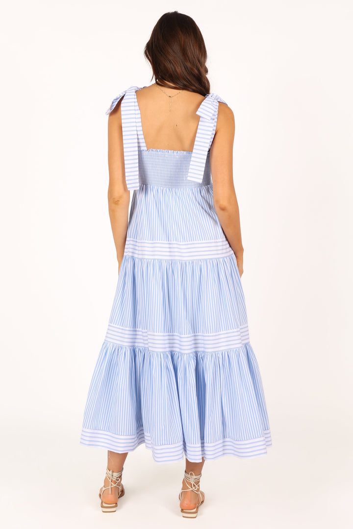 Bella Maxi Dress - Blue Stripe - Petal & Pup USA