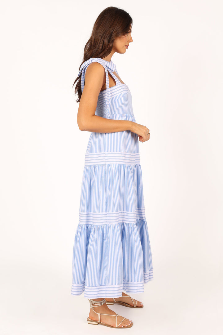 Bella Maxi Dress - Blue Stripe - Petal & Pup USA
