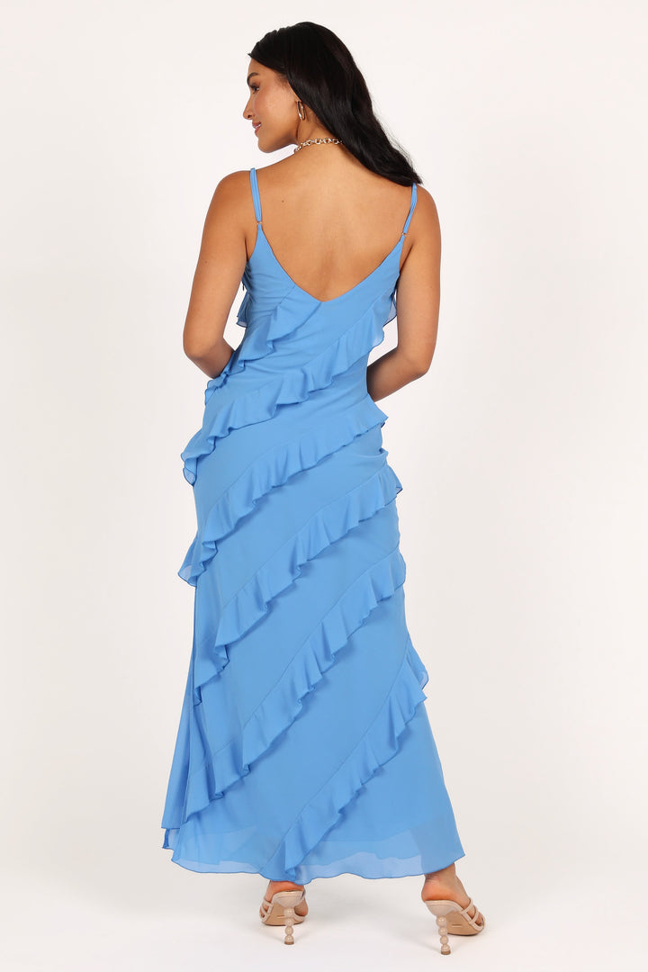 Ciao Ruffles Maxi Dress - Blue - Petal & Pup USA