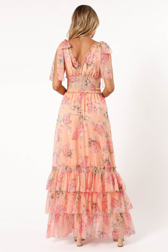 Fionna Maxi Dress - Peach Floral - Petal & Pup USA