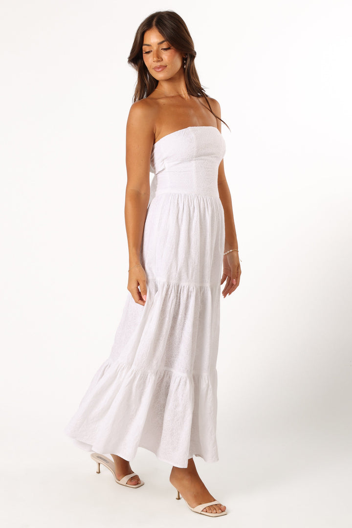 Florina Midi Dress - White Floral - Petal & Pup USA