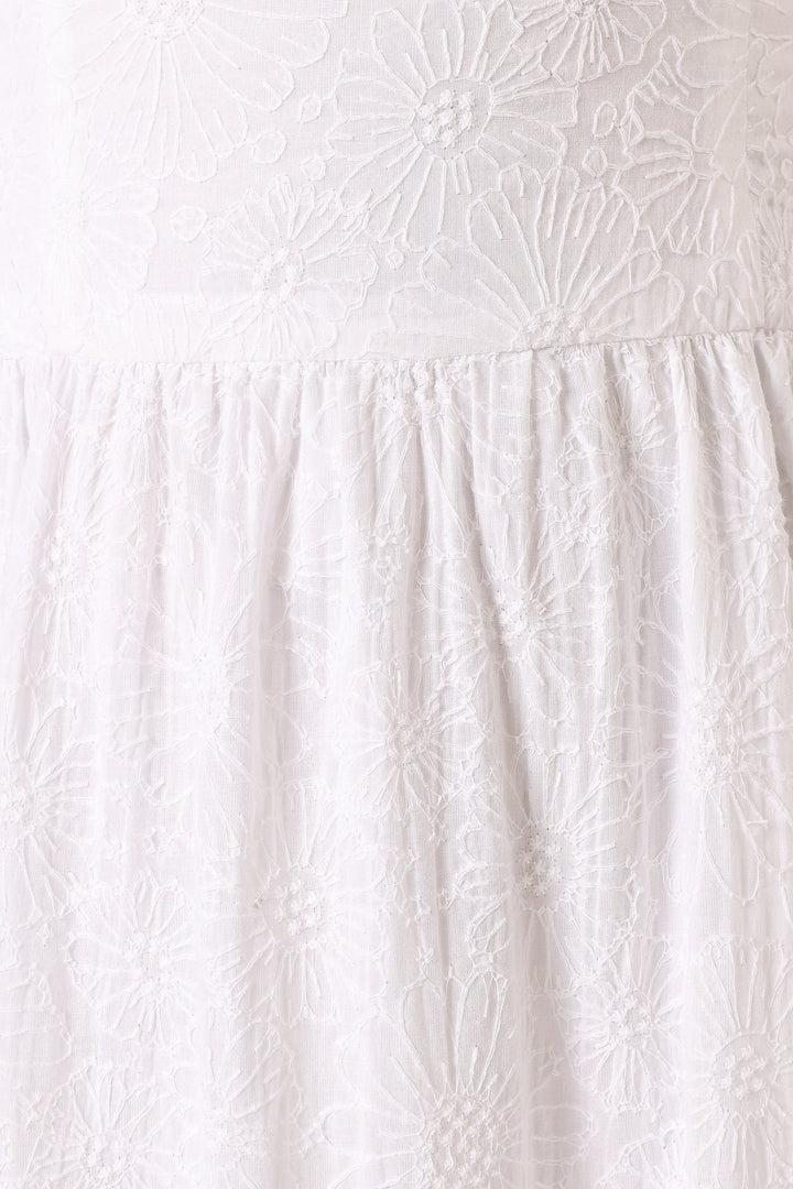 Florina Midi Dress - White Floral - Petal & Pup USA