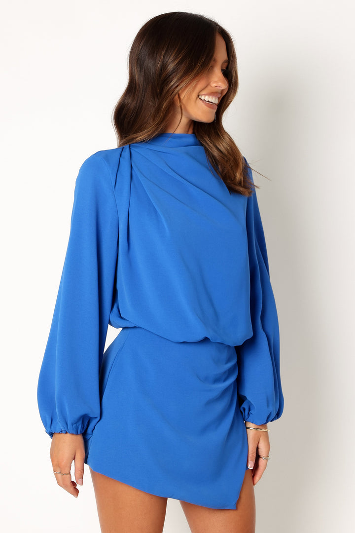 Galen Long Sleeve Romper - Paris Blue - Petal & Pup USA