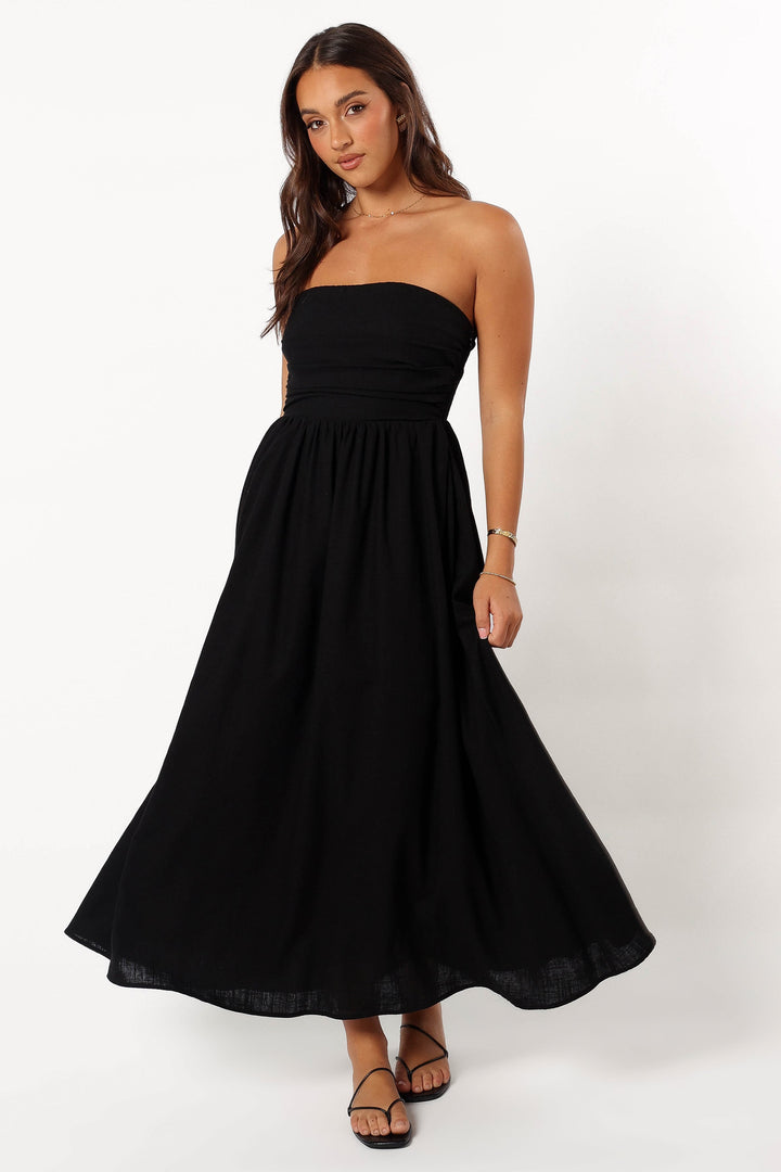 Kayt Strapless Dress - Black - Petal & Pup USA