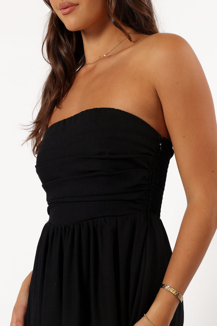 Kayt Strapless Dress - Black - Petal & Pup USA