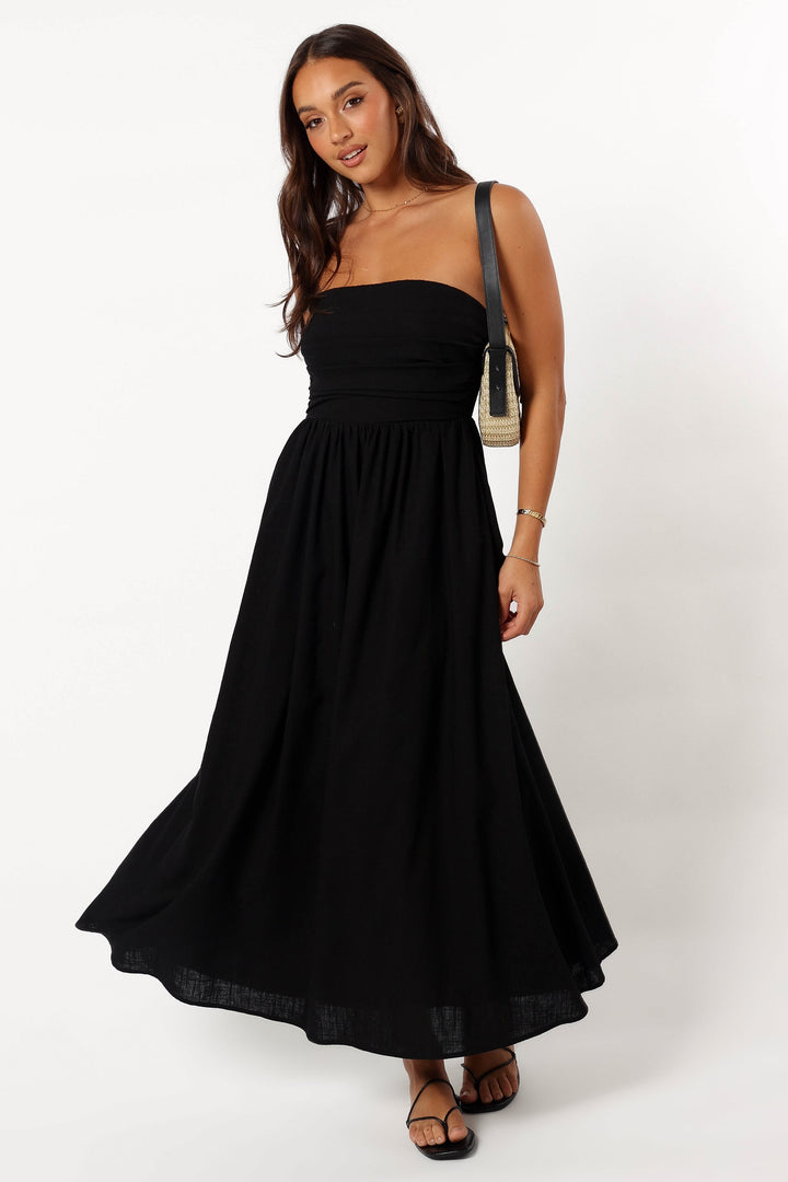 Kayt Strapless Dress - Black - Petal & Pup USA