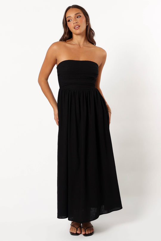 Kayt Strapless Dress - Black - Petal & Pup USA