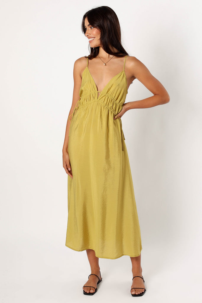 Layton Midi Dress - Olive - Petal & Pup USA
