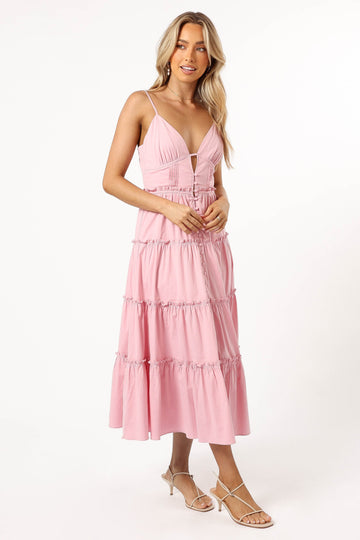 Lizza Midi Dress - Pink - Petal & Pup USA