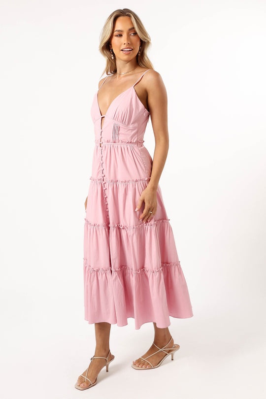 Lizza Midi Dress - Pink - Petal & Pup USA
