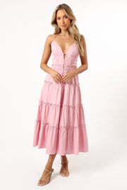 Lizza Midi Dress - Pink - Petal & Pup USA
