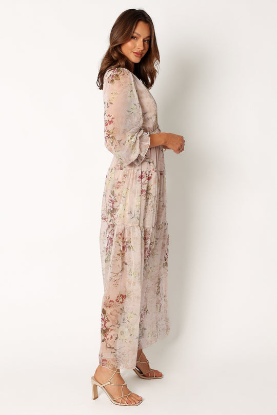 Maria Long Sleeve Maxi Dress - Cream - Petal & Pup USA