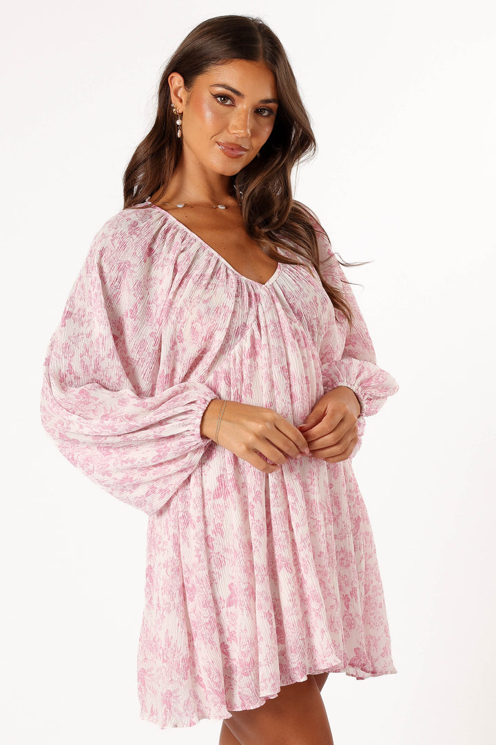 Paris Long Sleeve Dress - Pink - Petal & Pup USA