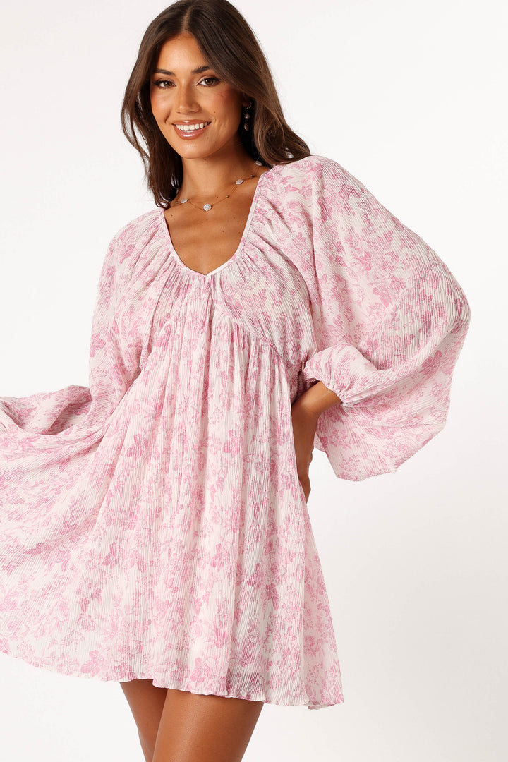Paris Long Sleeve Dress - Pink - Petal & Pup USA