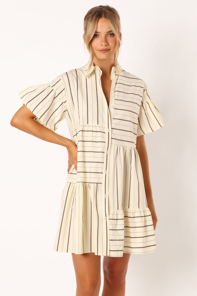 Peachy Mini Dress - Beige Tan - Petal & Pup USA