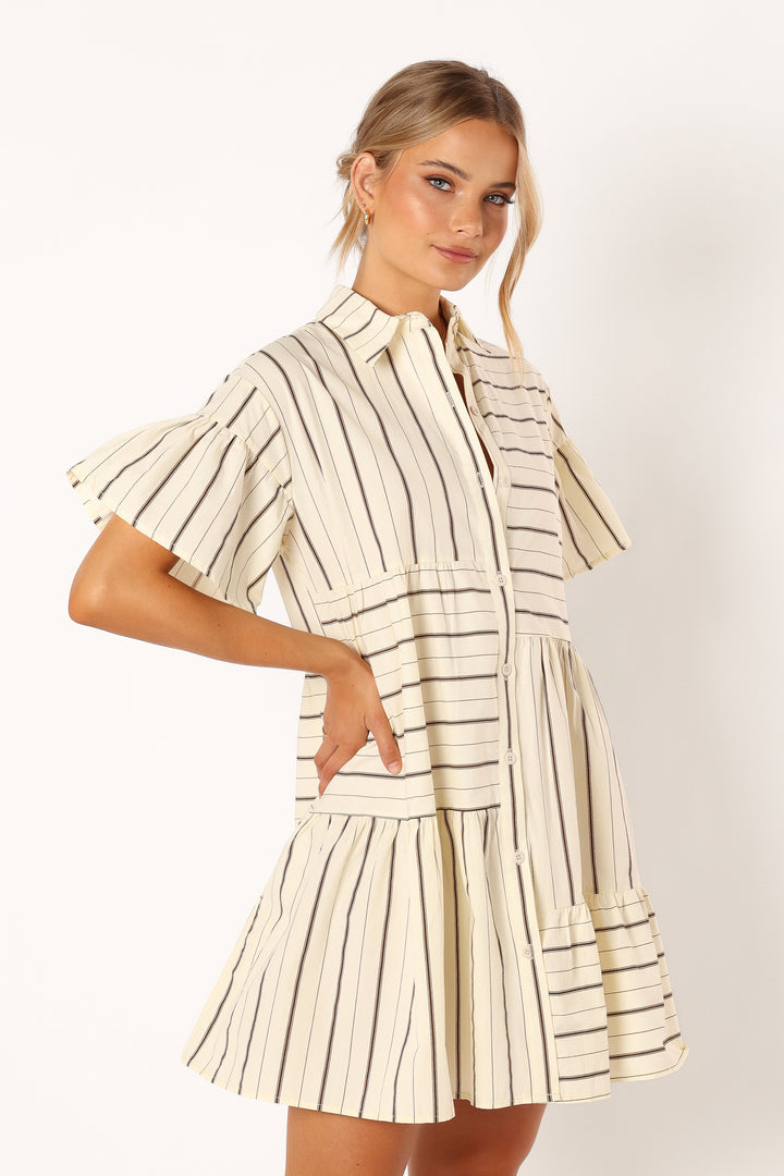 Peachy Mini Dress - Beige Tan - Petal & Pup USA