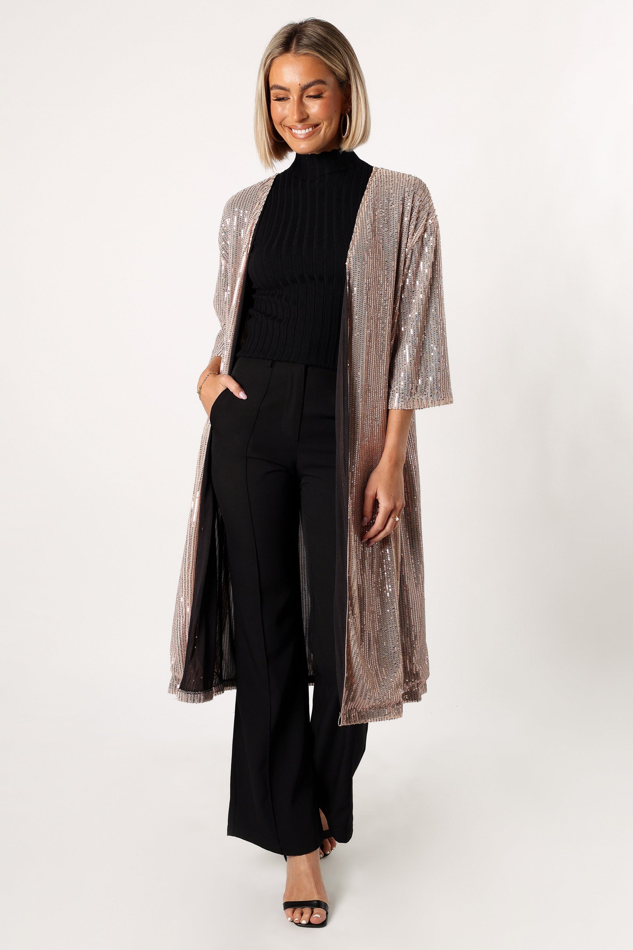 Jayleen Sequin Duster - Gold | Petal & Pup USA
