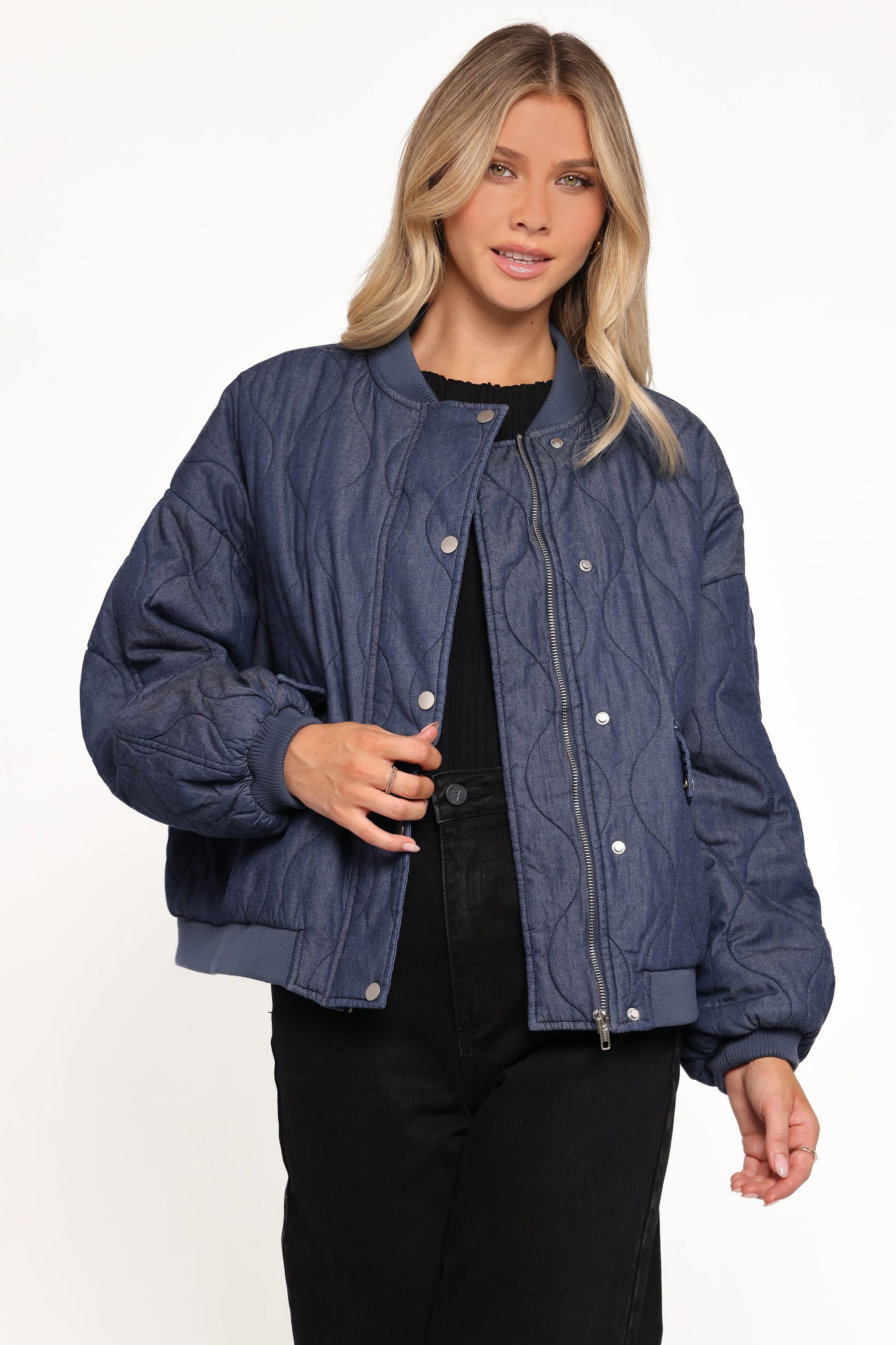 Keah Quilted Jacket - Navy | Petal & Pup USA