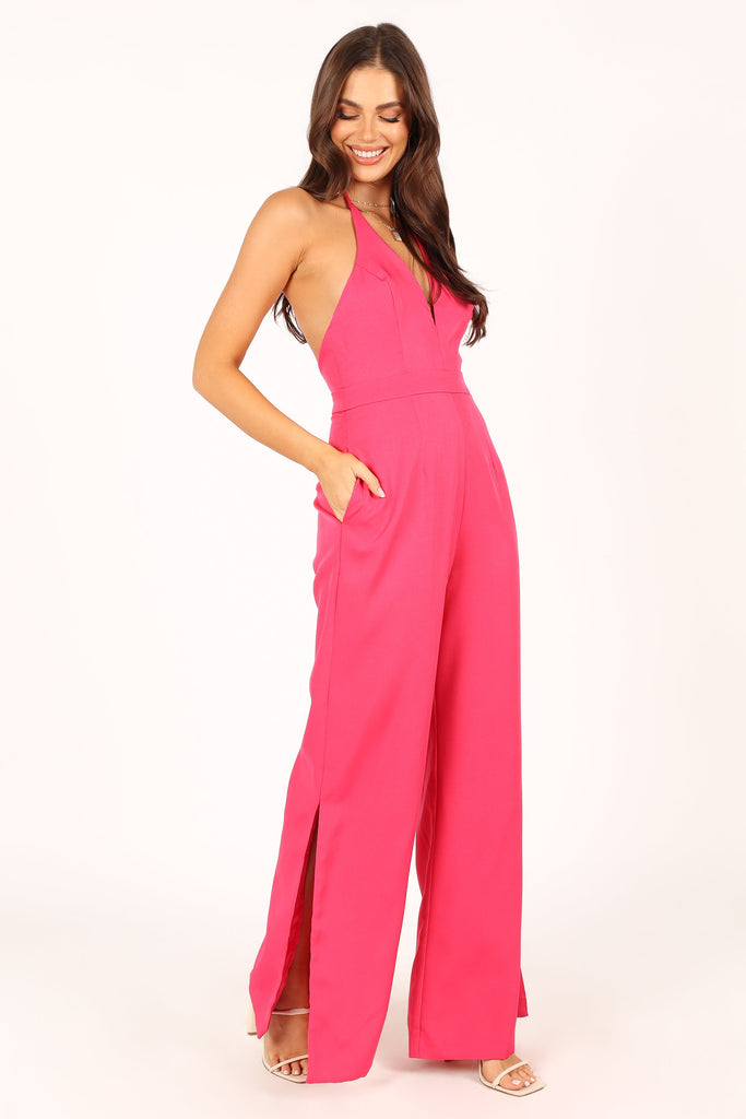 Rumi Wide Leg Jumpsuit - Hot Pink - Petal & Pup USA