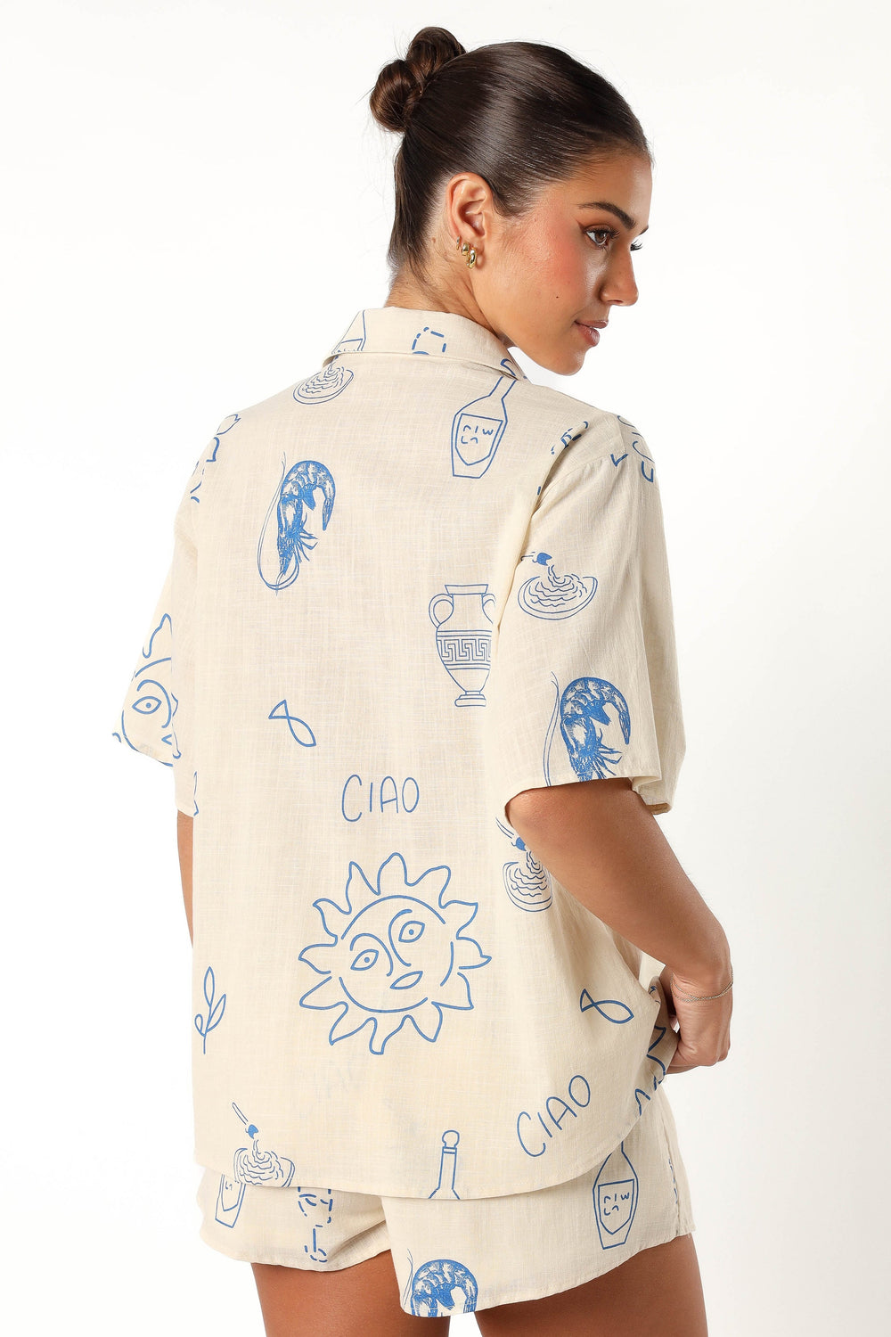 Davey Short Set - Cream Blue - Petal & Pup USA