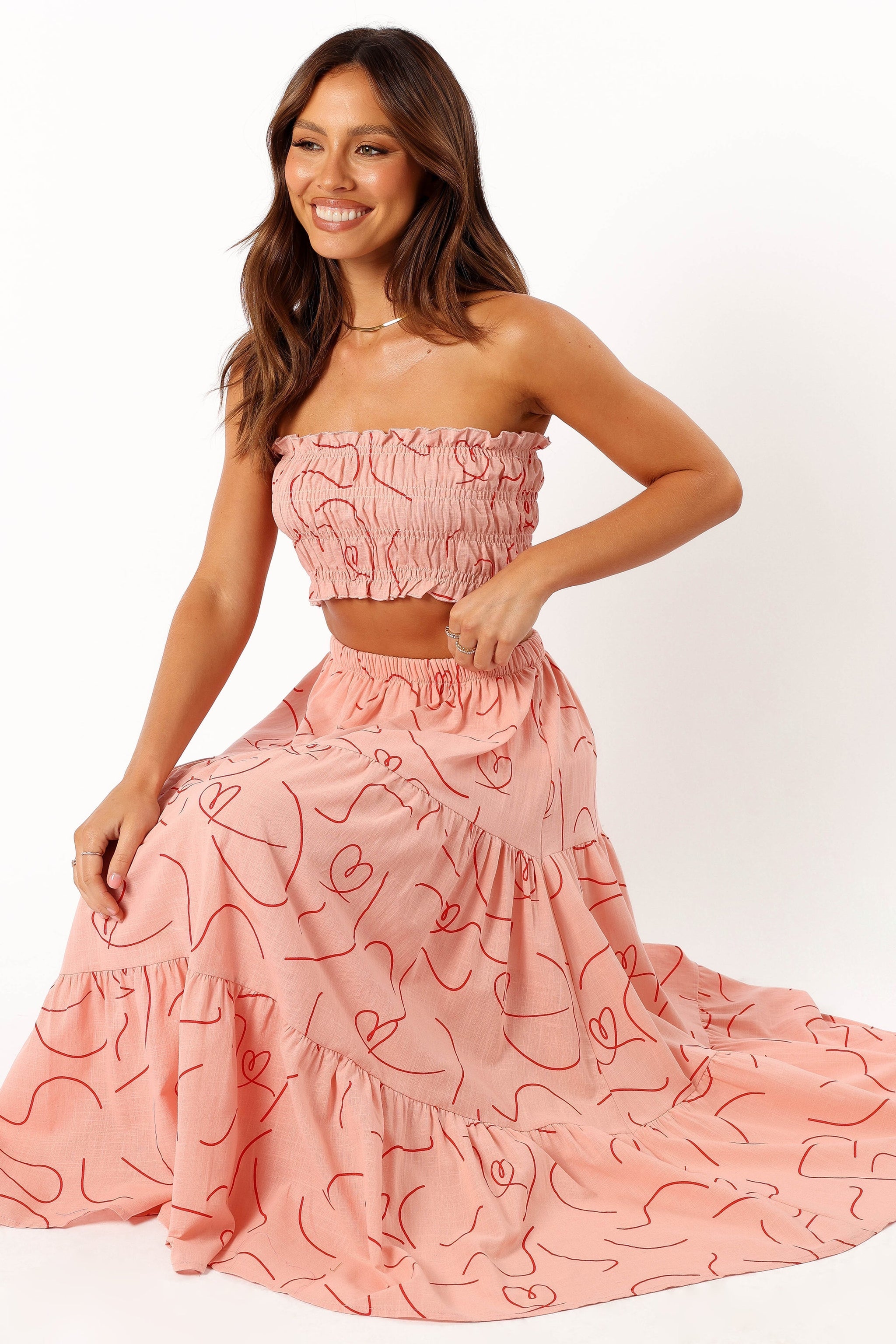 Francesca Two Piece Set - Pink Swirl | Petal & Pup USA