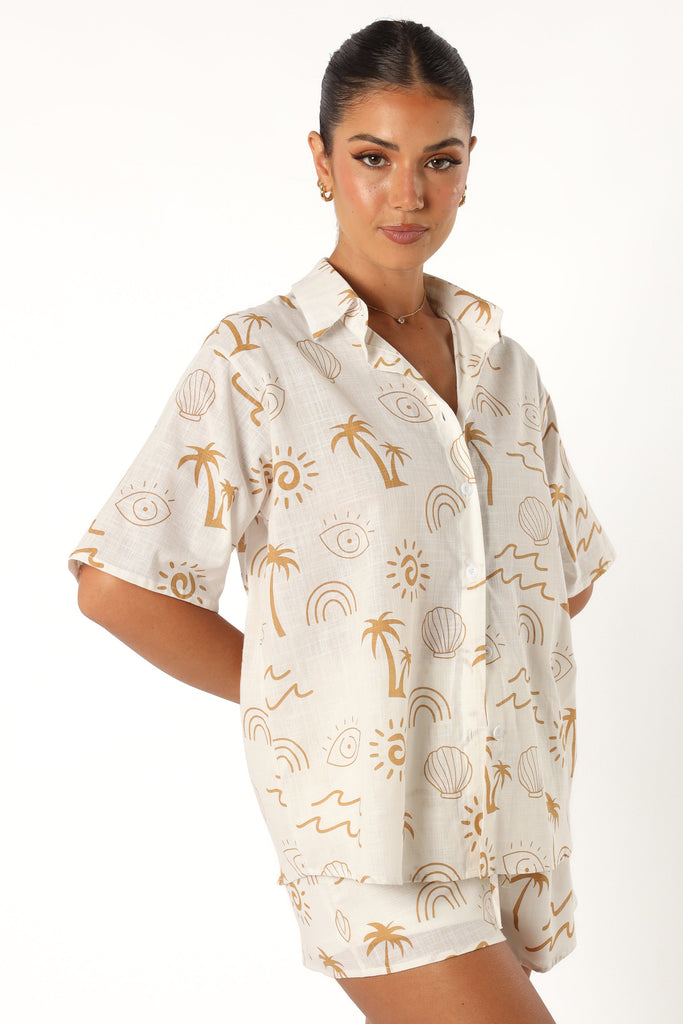 Tally Short Set - White Beige - Petal & Pup USA