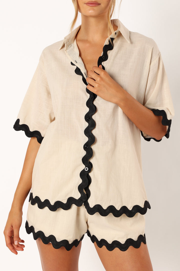 Wilson Short Set - Cream Black - Petal & Pup USA