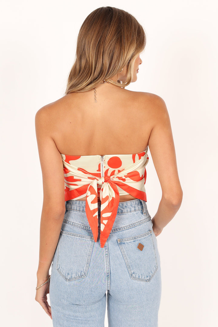 Akeli Scarf Top - Orange Botanica - Petal & Pup USA