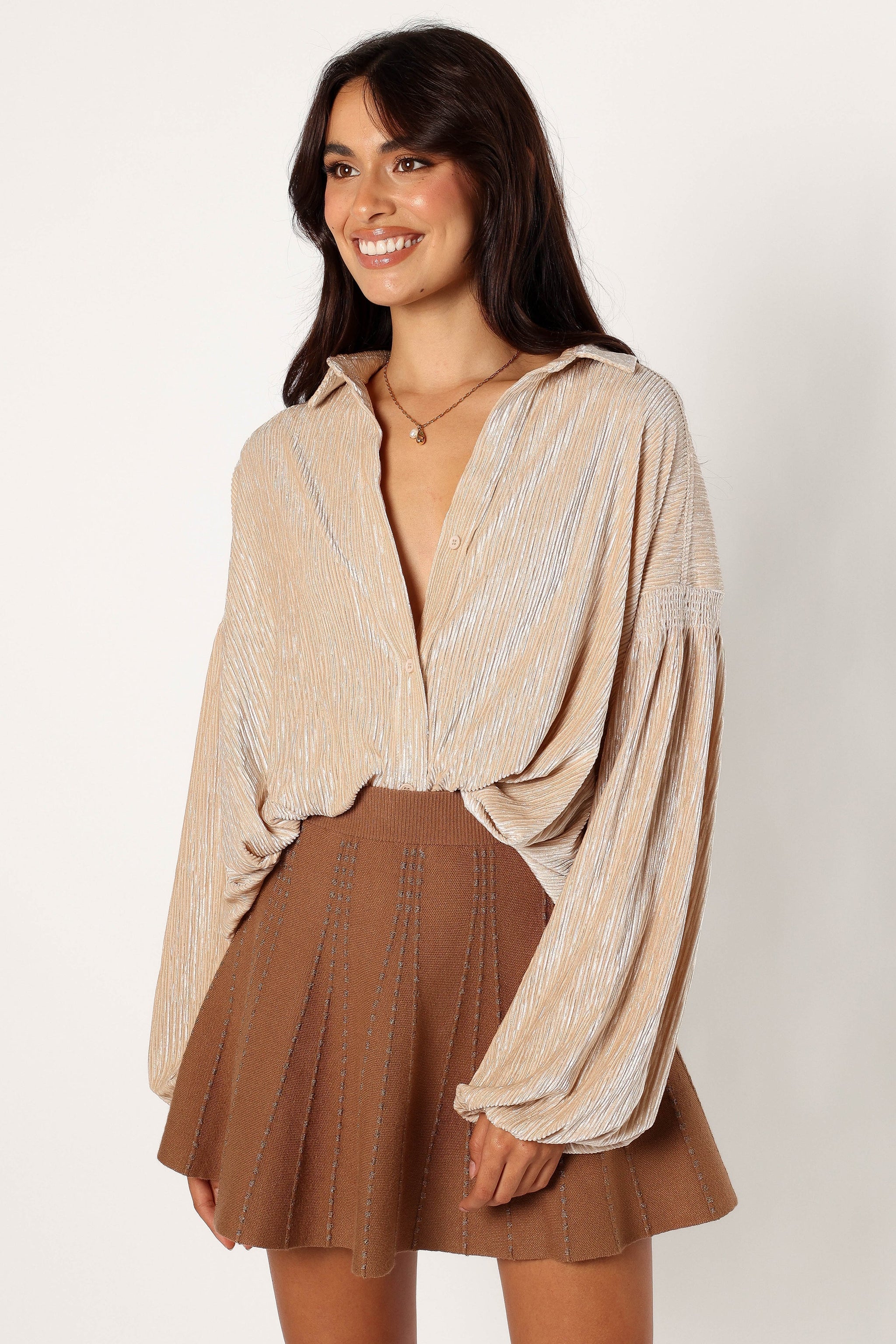 Cadence Long Sleeve Top - Cream | Petal & Pup USA