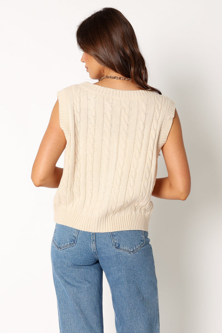 Kyle Knit Vest - Cream - Petal & Pup USA