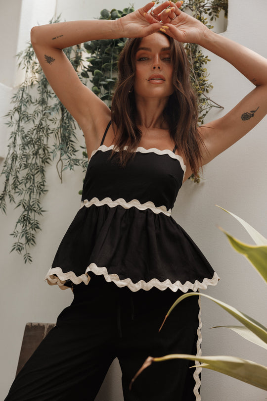 Mollymook Top - Black Cream - Petal & Pup USA