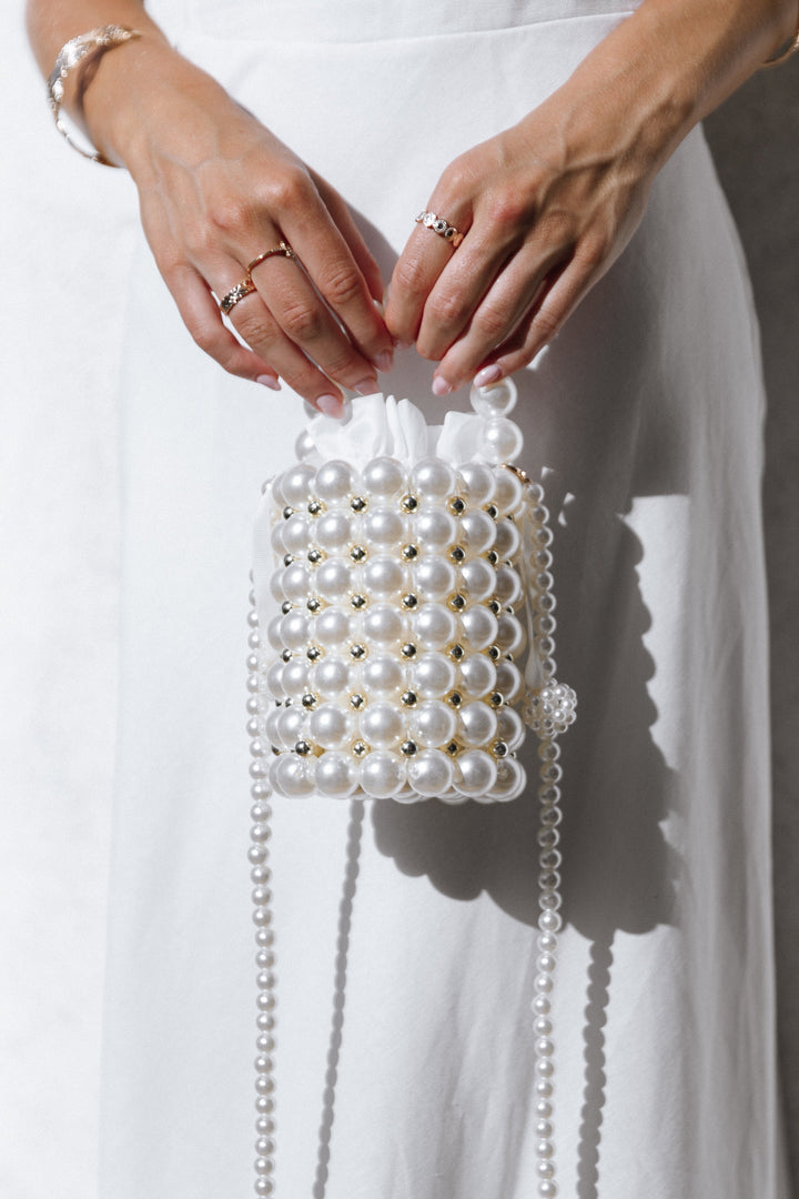 Eleanor Beaded Bag - Pearl - Petal & Pup USA