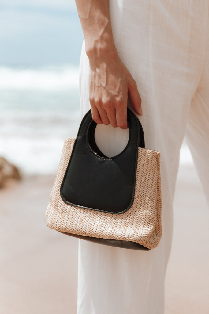 Hannah Bag - Natural/Black - Petal & Pup USA