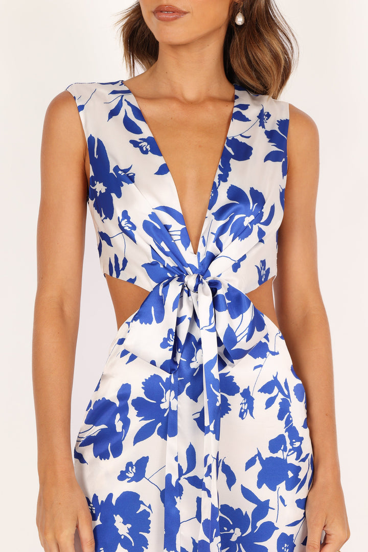 Lulu Wrap Front Jumpsuit - Blue Floral - Petal & Pup USA